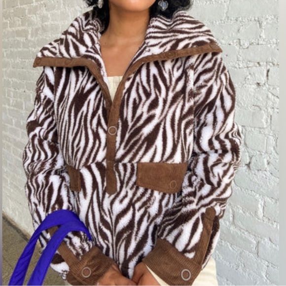 House of Sunny | Jackets & Coats | House Of Sunny Brown And White Zebra ...